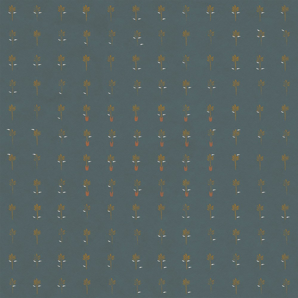 Flora Muted Teal Wallpaper – Fritz Porter