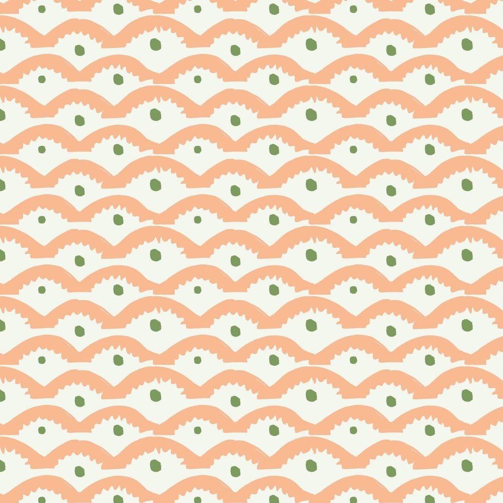 Wiggly Squiggly in Peachy Wallpaper – Fritz Porter
