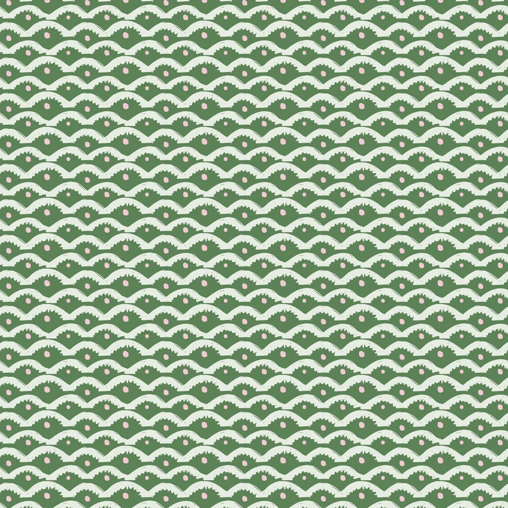 Wiggly Squiggly in Emerald Wallpaper – Fritz Porter