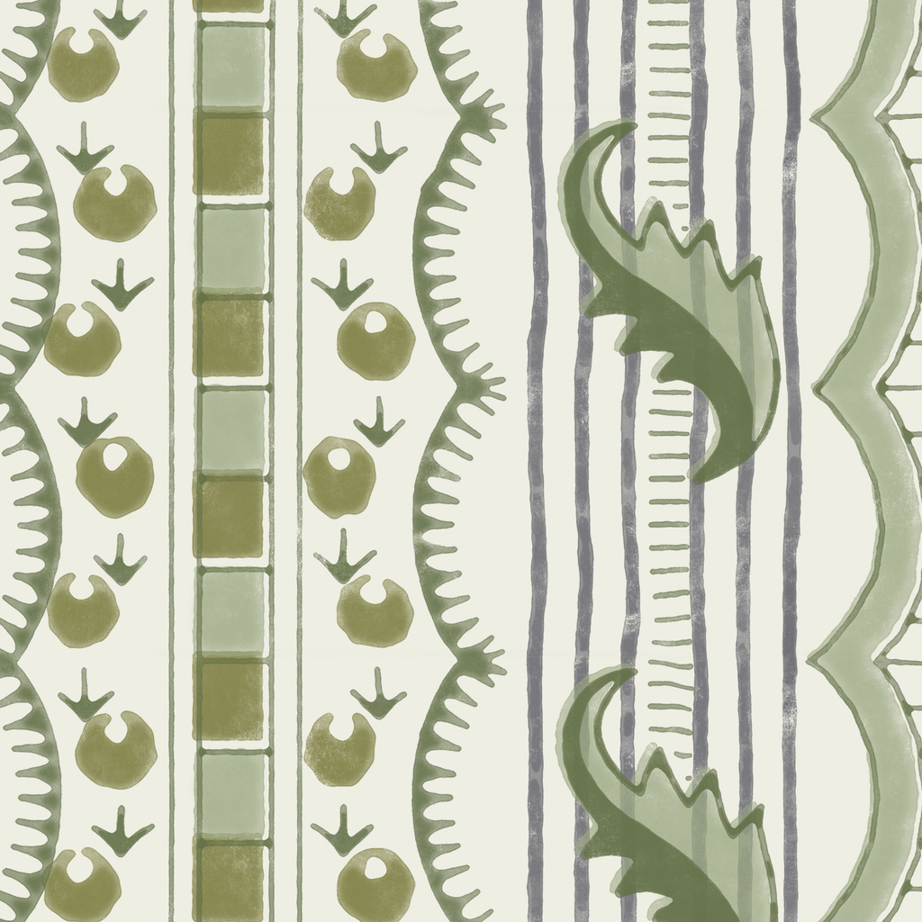 Domino Fern Wallpaper – Fritz Porter