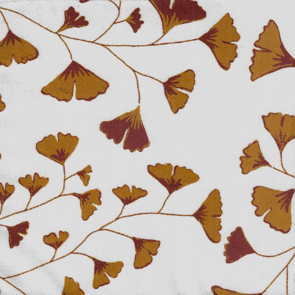 Gingko Leaves Chestnut Brown Fabric – Fritz Porter