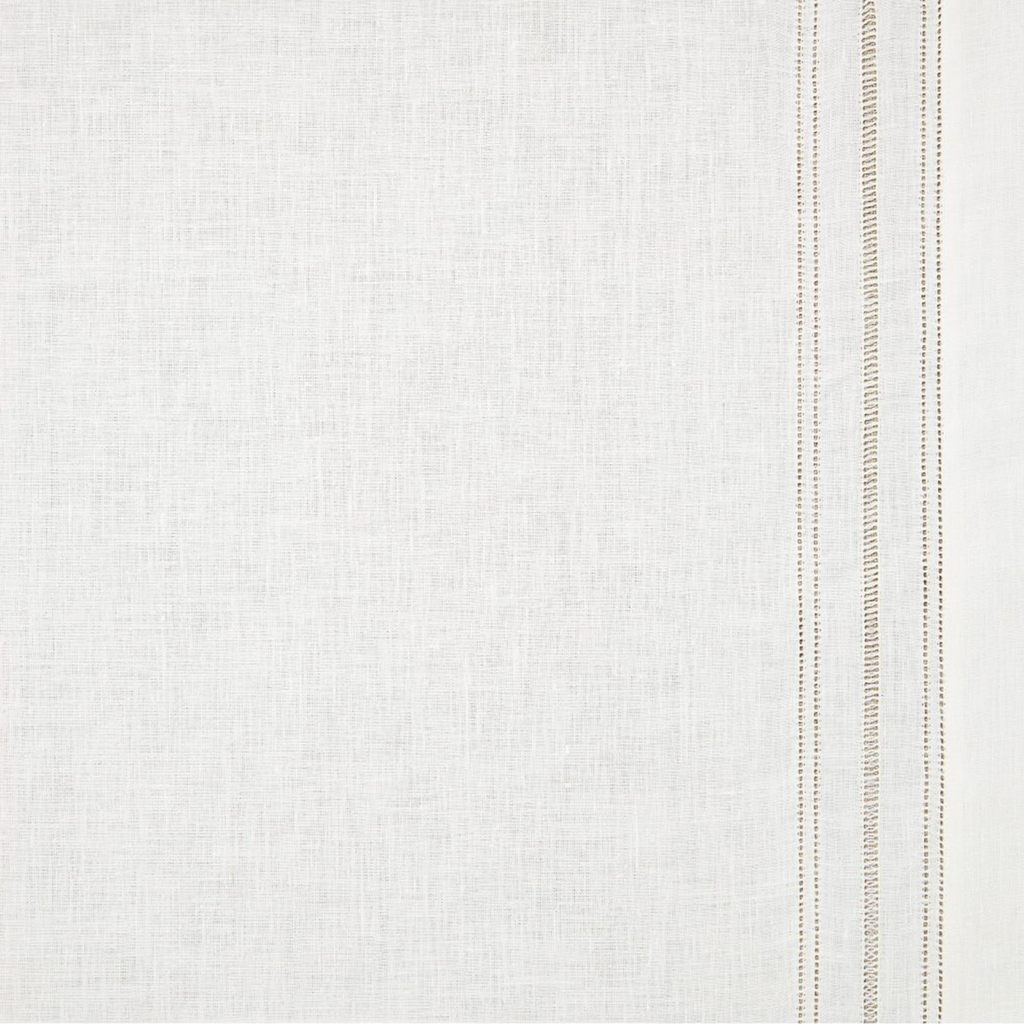 Drawn Thread Ladder and Hemstitch Edge Ivory White Fabric – Fritz Porter