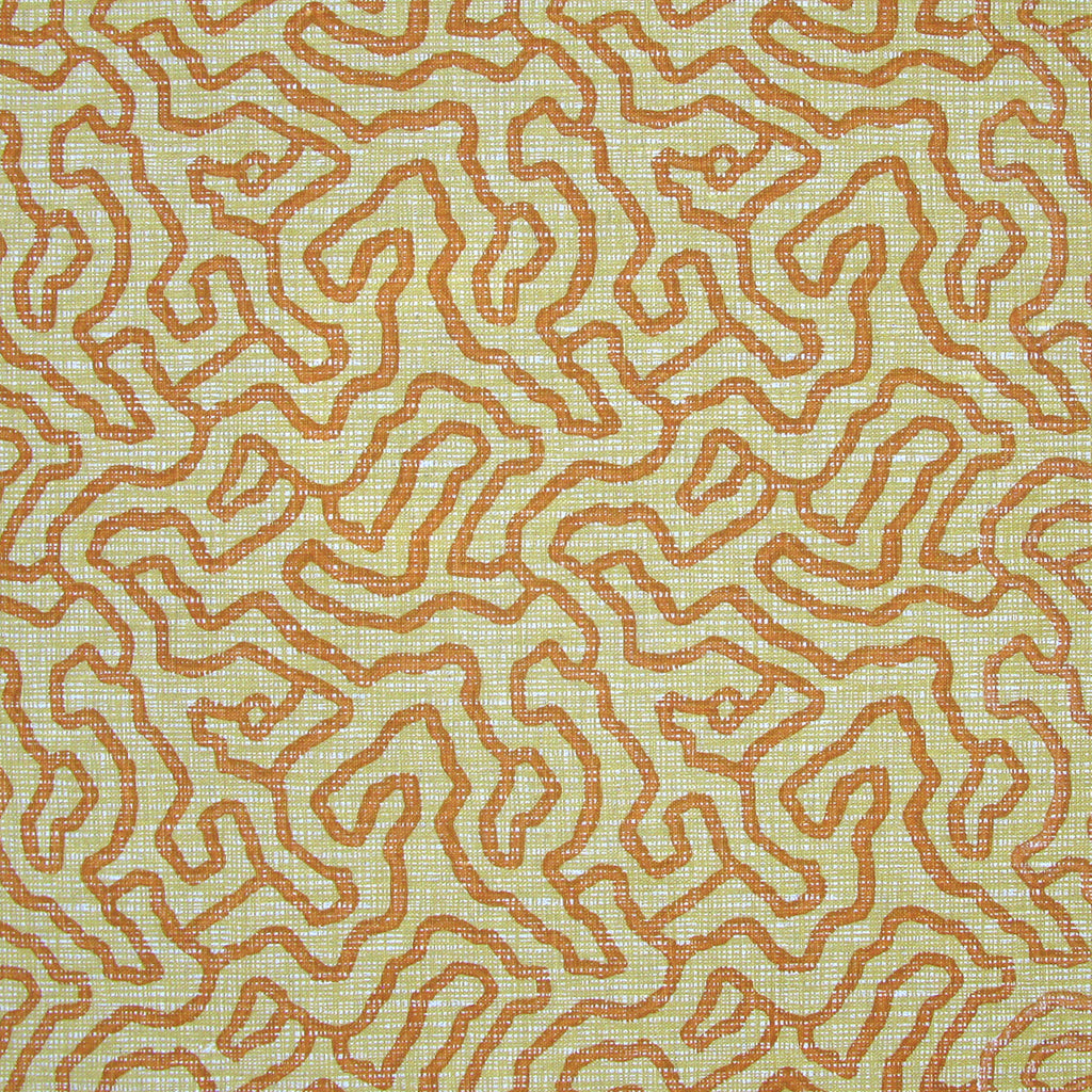 Meander in Old Gold Fabric – Fritz Porter