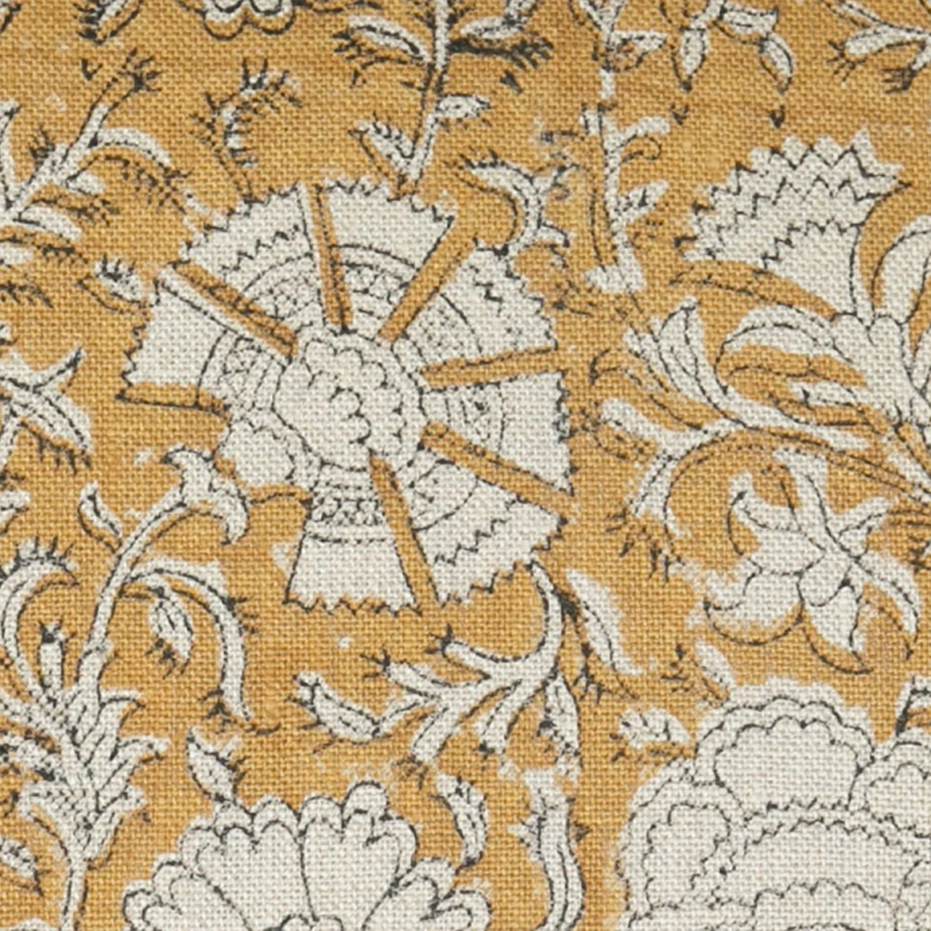 Nisa Mustard on Natural Fabric – Fritz Porter