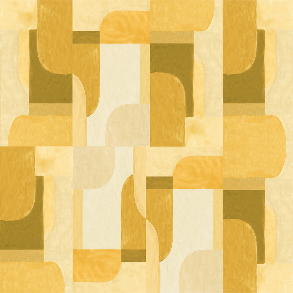 Ochre Blocks Wallpaper – Fritz Porter