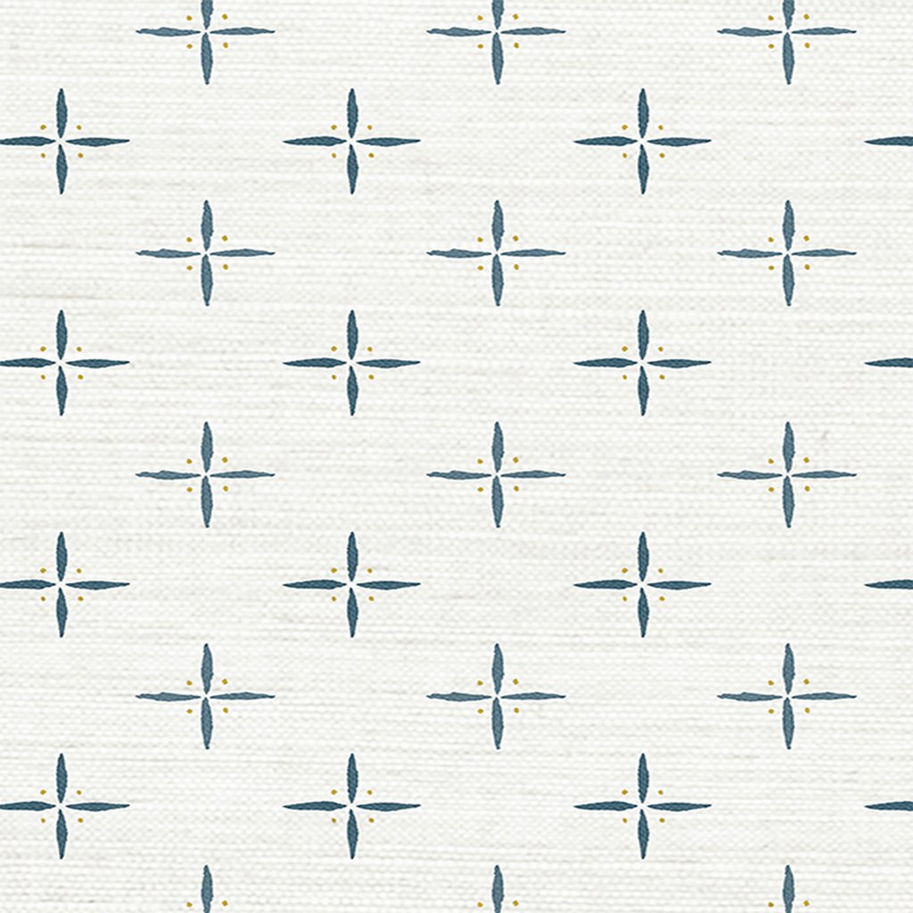 Petite Cross + Dot Indigo Wallpaper – Fritz Porter