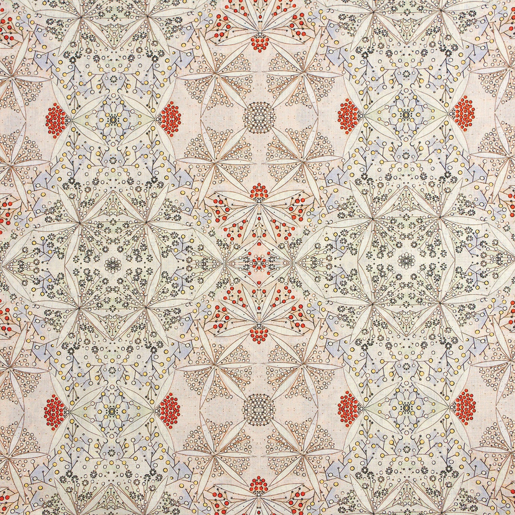 Bloomful Geometry Soft Vermillion Fabric – Fritz Porter